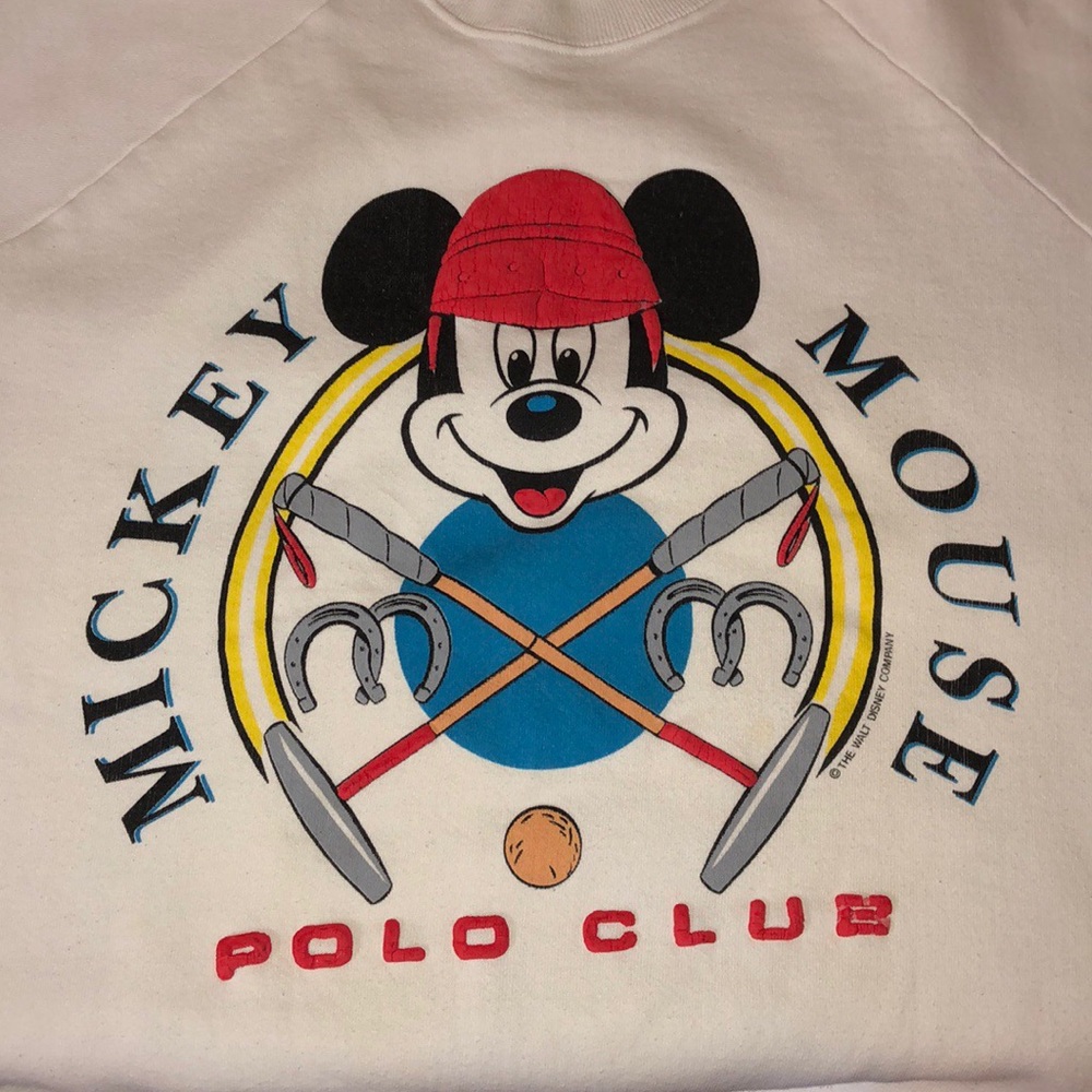 Classic 90s Mickey Mouse Polo Club Sweatshirt. Xl - Gem